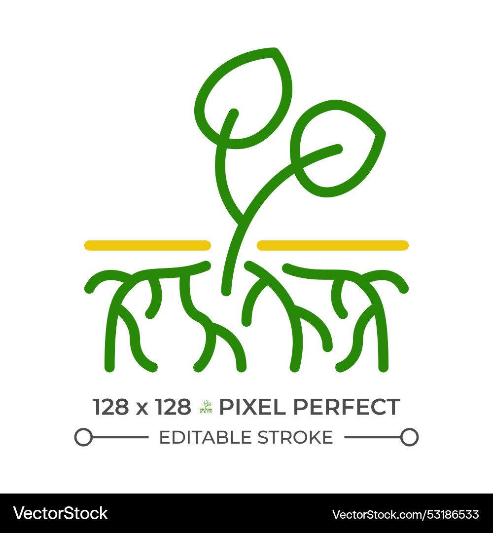 Rooting plant cutting two color line icon Vector Image