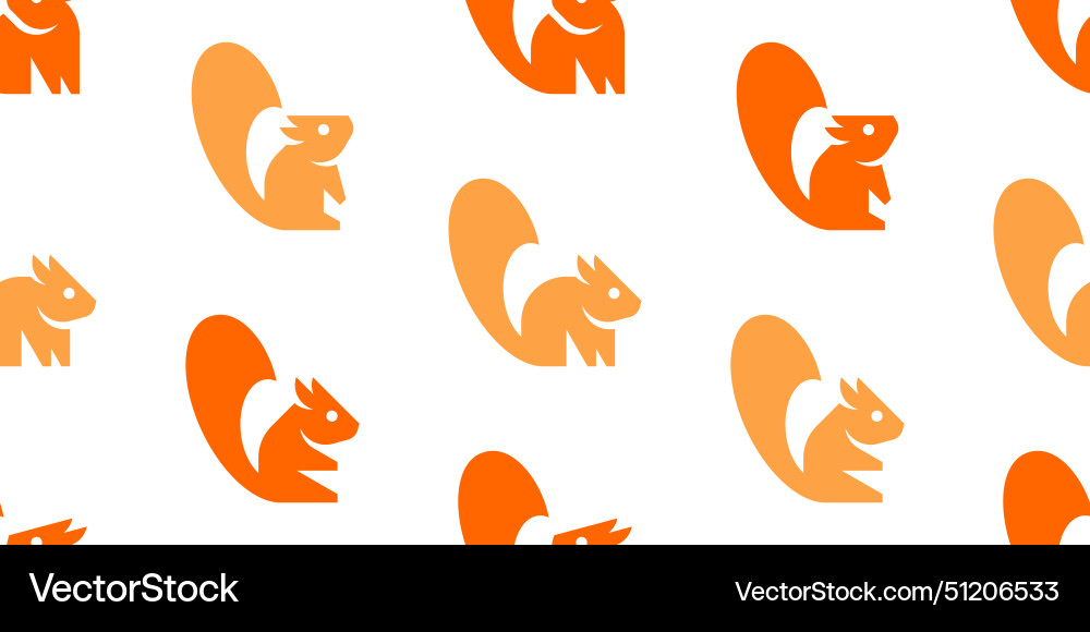 Seamless pattern with squirrels Royalty Free Vector Image