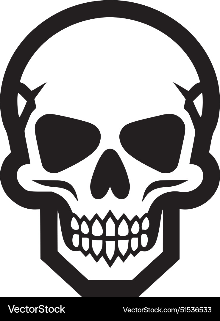 Skull - minimalist and simple silhouette Vector Image