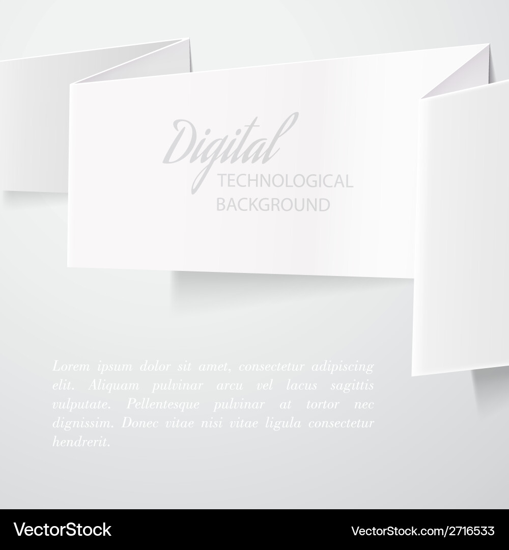 White folded paper Royalty Free Vector Image - VectorStock