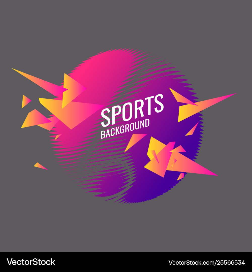 Abstract geometric background sports poster Vector Image