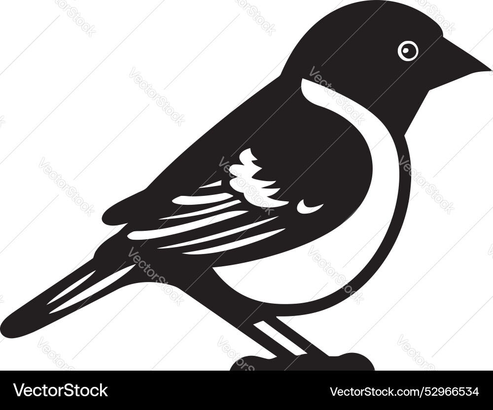 Feathered flight sparrow symbol avian crest Vector Image