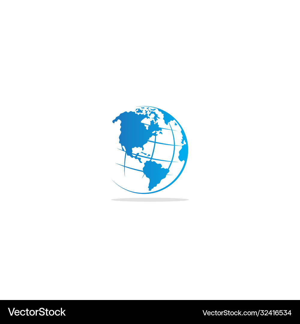 Earth Vector Logo Earth Globe Icon Vector & Photo (Free Trial)