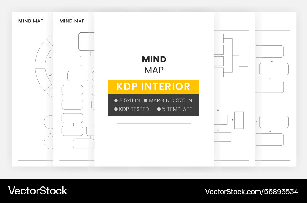 Mind map template printable Royalty Free Vector Image