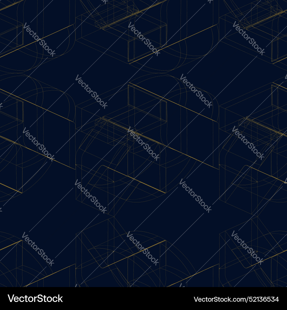 Pattern seamless geometric line gold luxury Vector Image