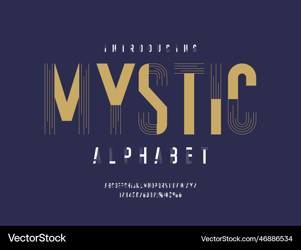 Stylized font Royalty Free Vector Image - VectorStock