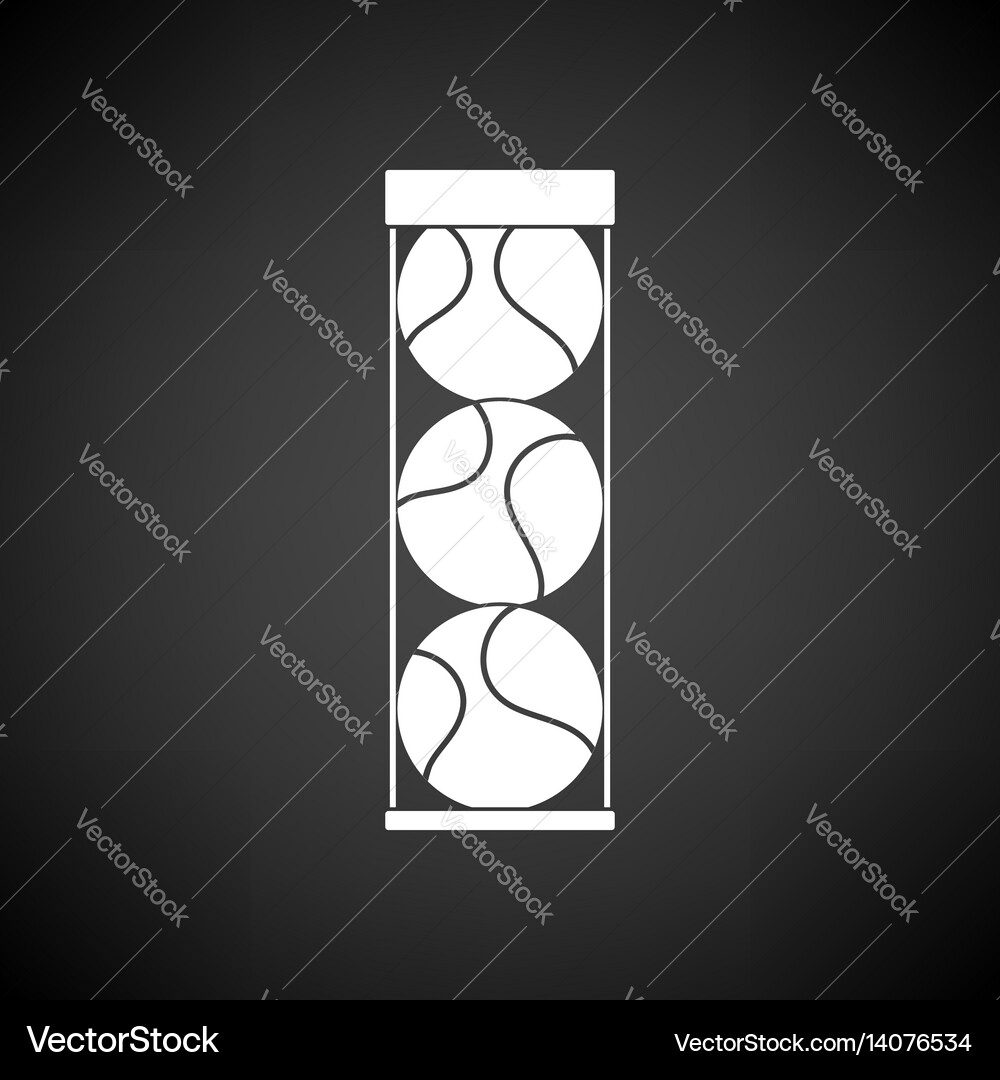 Tennis ball container icon Royalty Free Vector Image