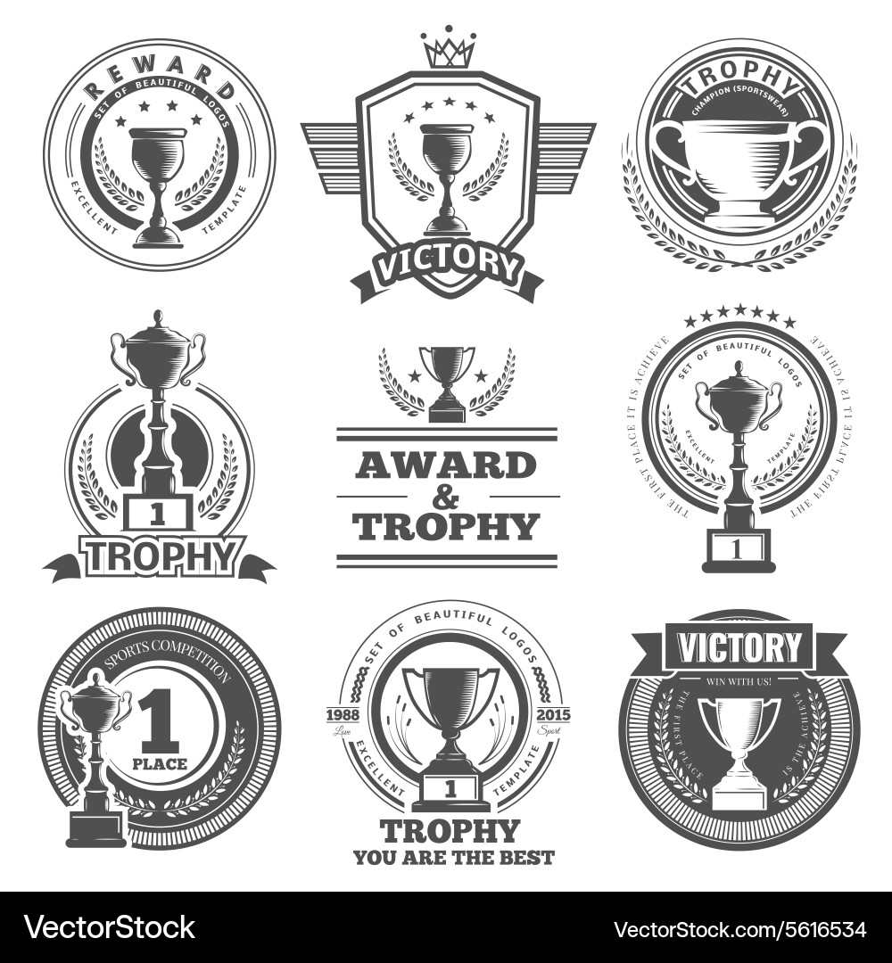 Winner logos Royalty Free Vector Image - VectorStock