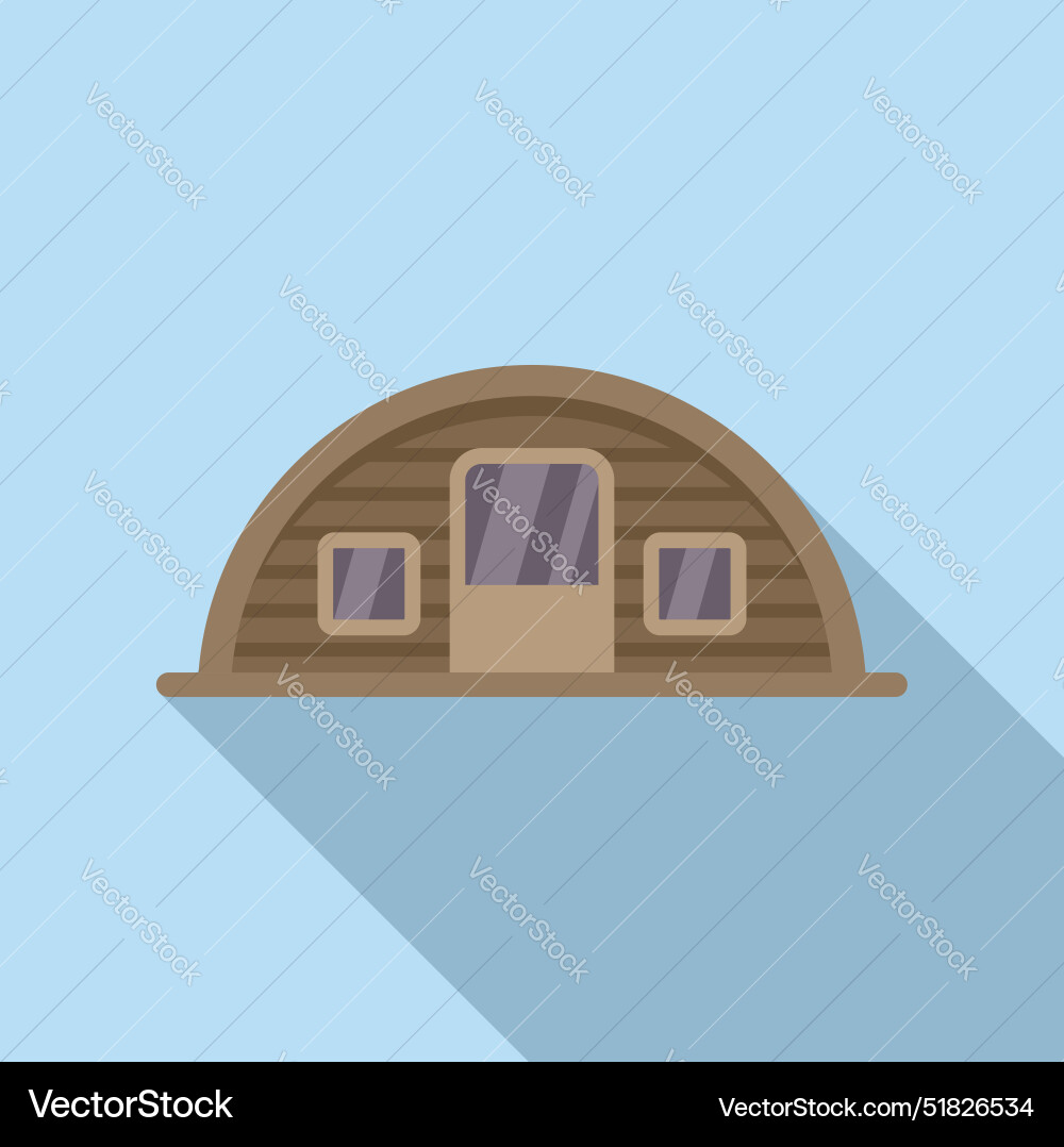 Wooden hangar building offering storage space Vector Image