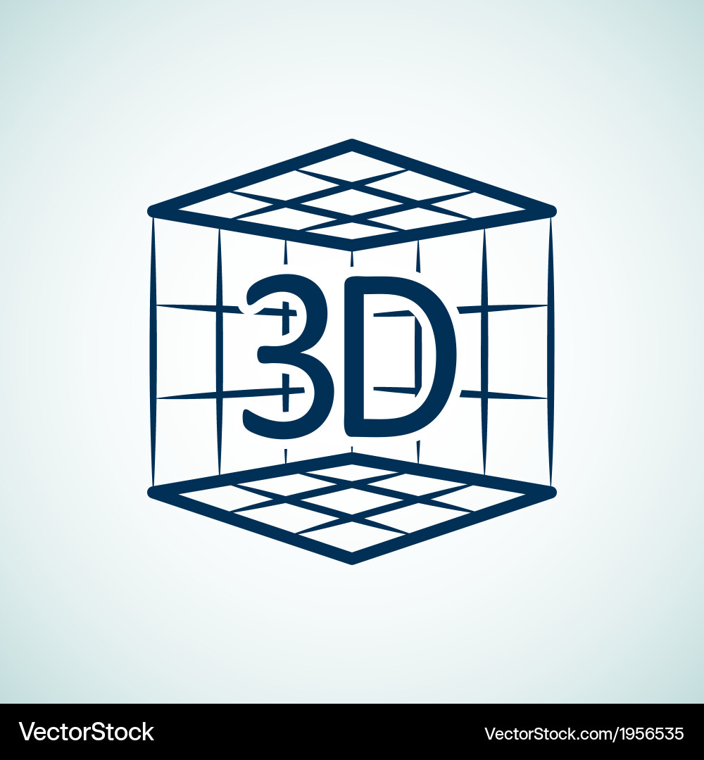 3d print icon Royalty Free Vector Image - VectorStock