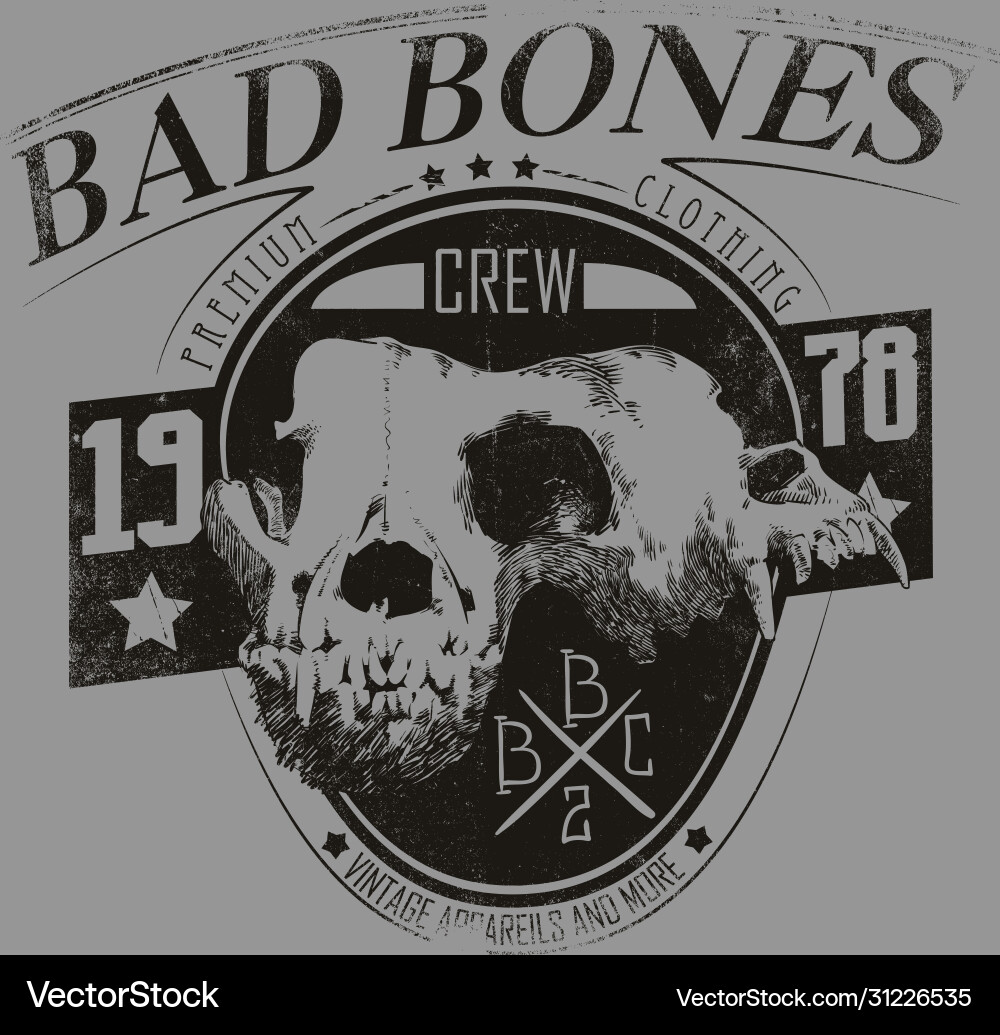 Bad bones Royalty Free Vector Image - VectorStock