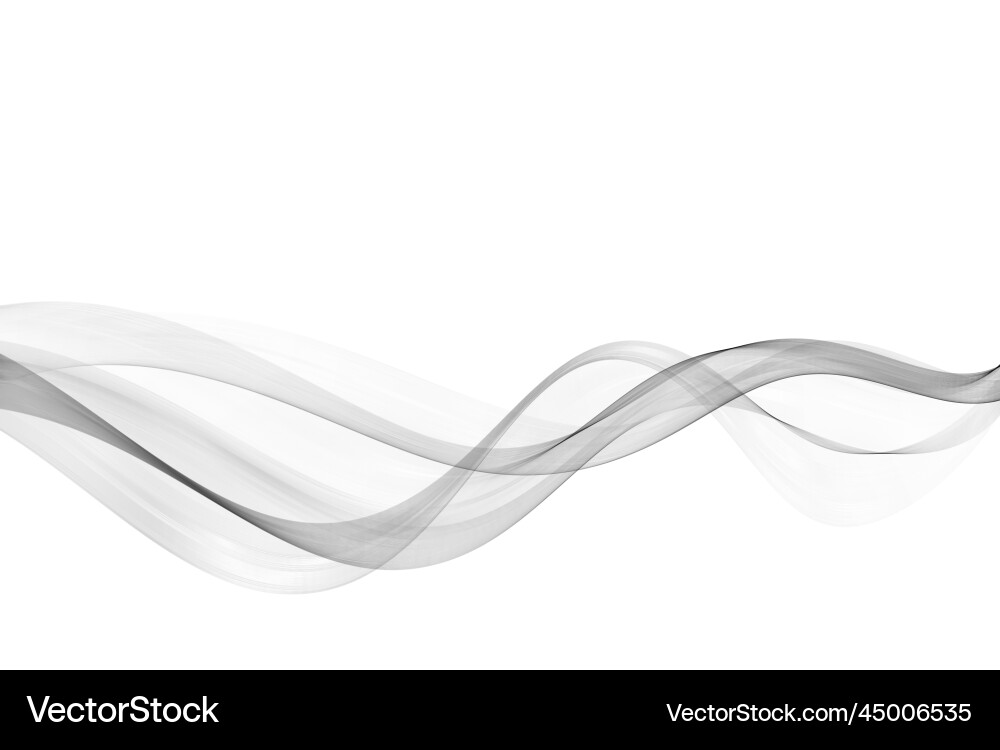 Gray flow of wavy linesabstract wave waves Vector Image