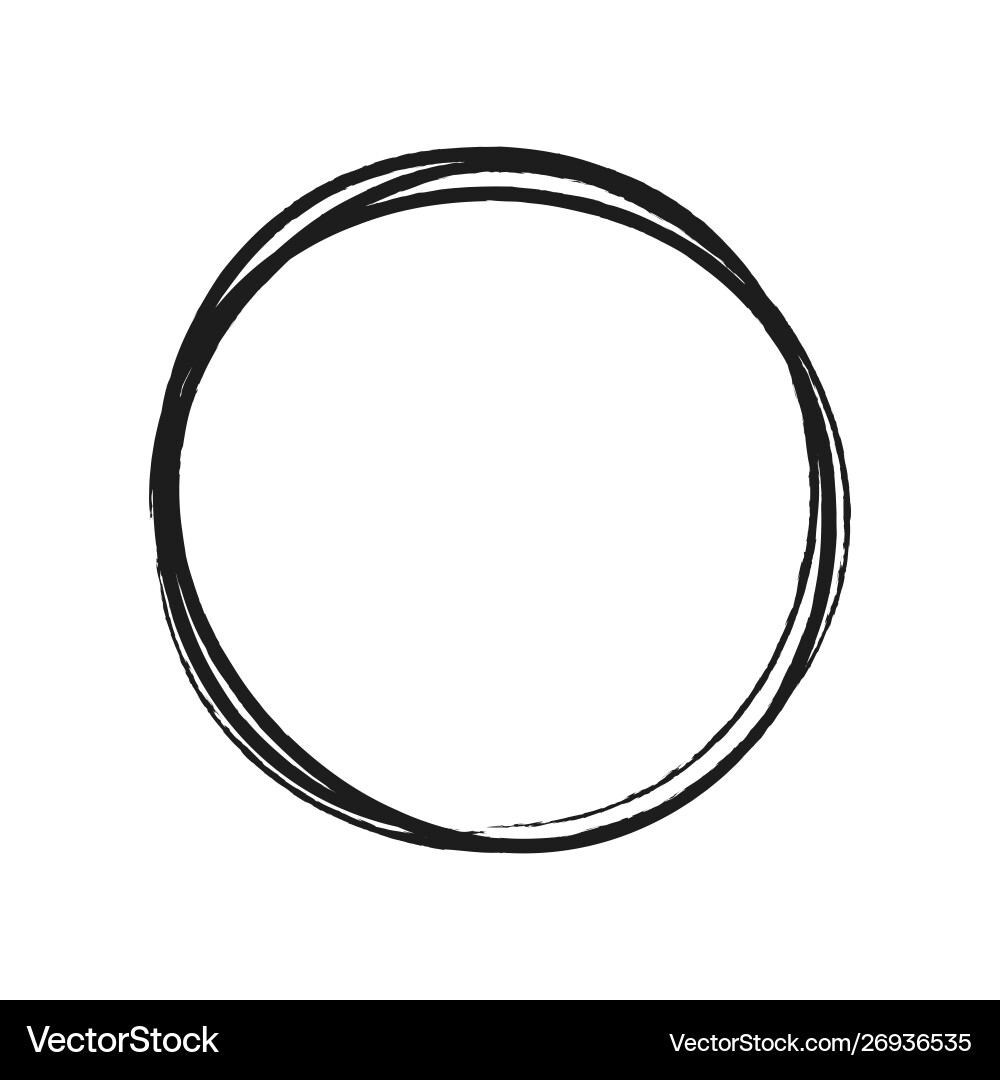 Hand drawn circle line sketch set circular Vector Image Hand drawn circle line sketch set circular Vector Image