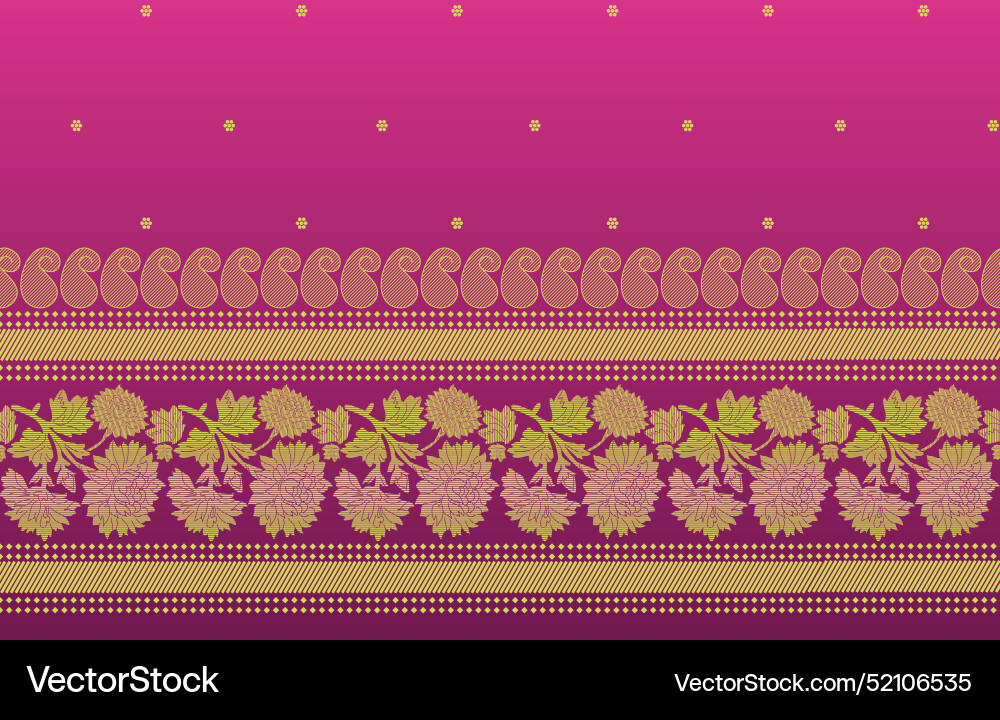 Indian ethnic sari design which is originated Vector Image