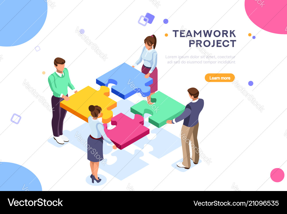 Teamwork project Royalty Free Vector Image - VectorStock