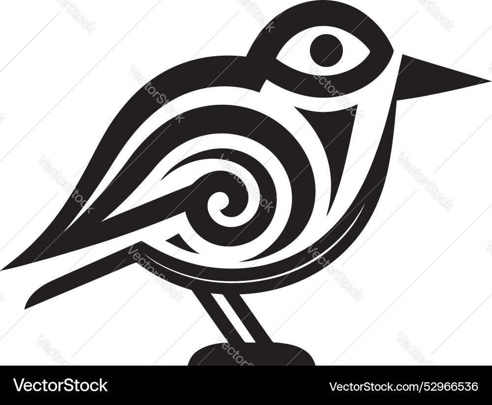 Chirpy charm sparrow emblem serenading Royalty Free Vector