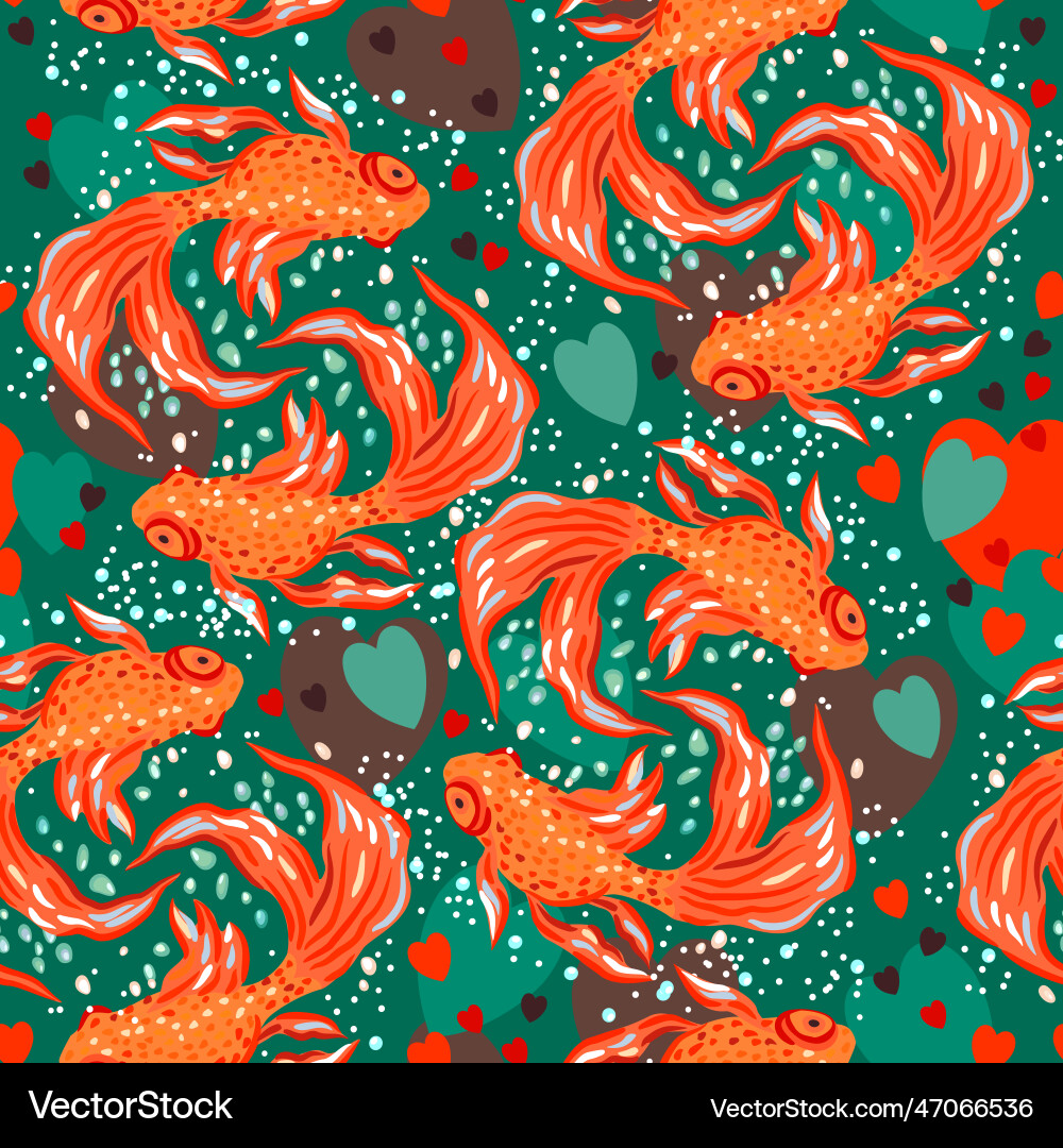 Fish pattern Royalty Free Vector Image - VectorStock