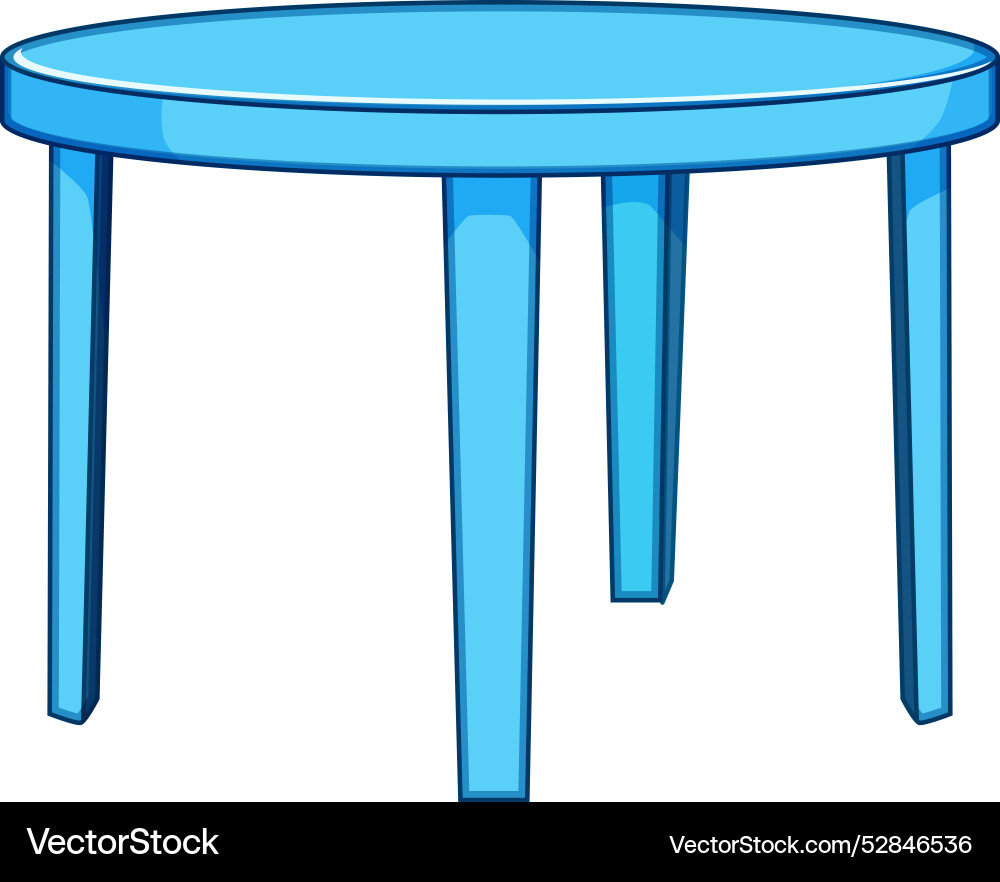 Foldable plastic table cartoon Royalty Free Vector Image