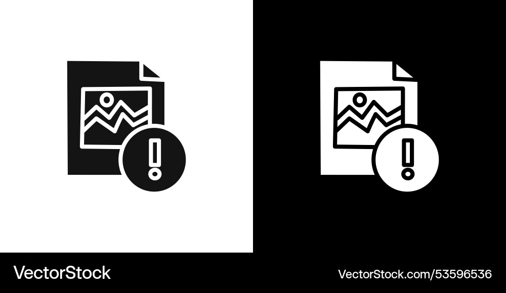 Image error icon flat line Royalty Free Vector Image