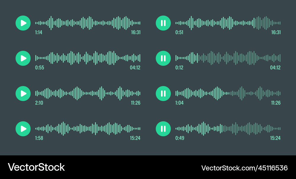 Voice message social media chat conversation Vector Image