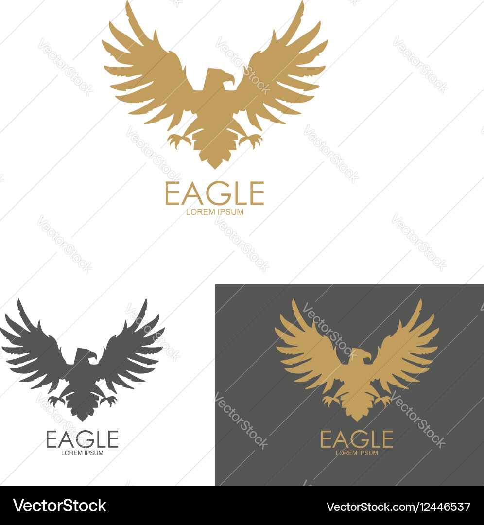 Eagle mark isolated on white background Royalty Free Vector