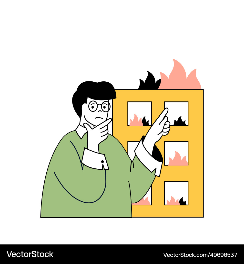 Insurance service concept with cartoon people Vector Image