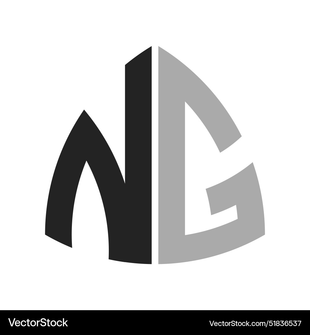 Modern creative ng logo design letter icon Vector Image