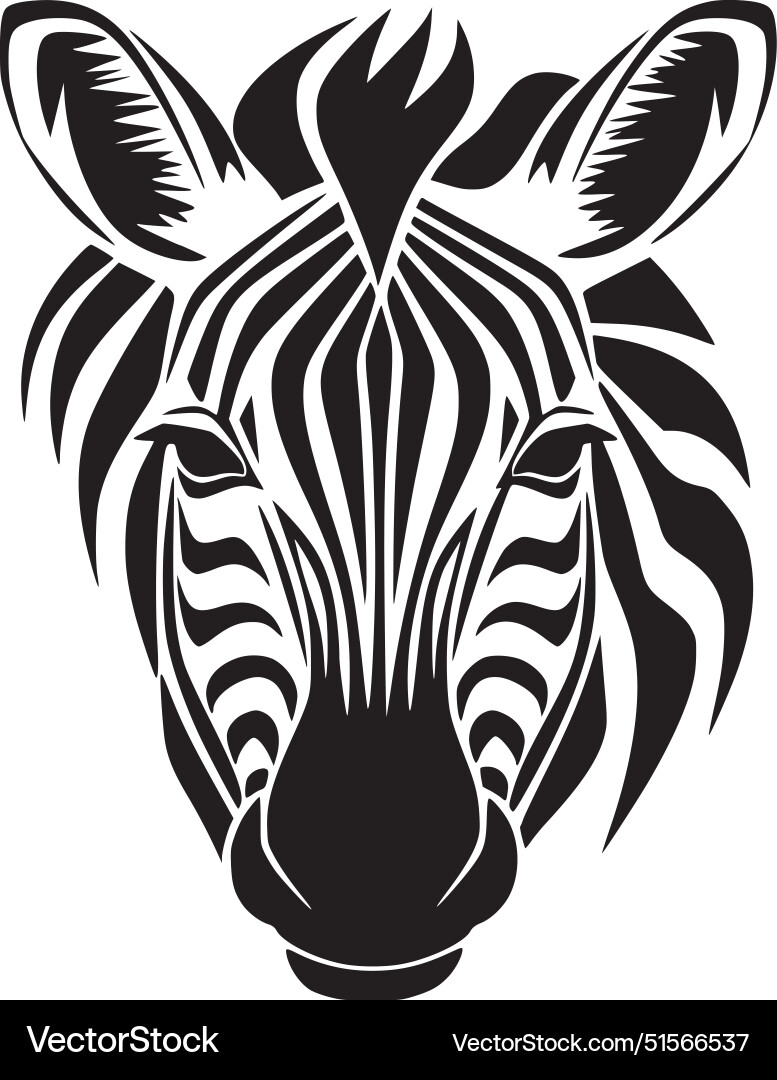 Zebra - minimalist and simple silhouette Vector Image
