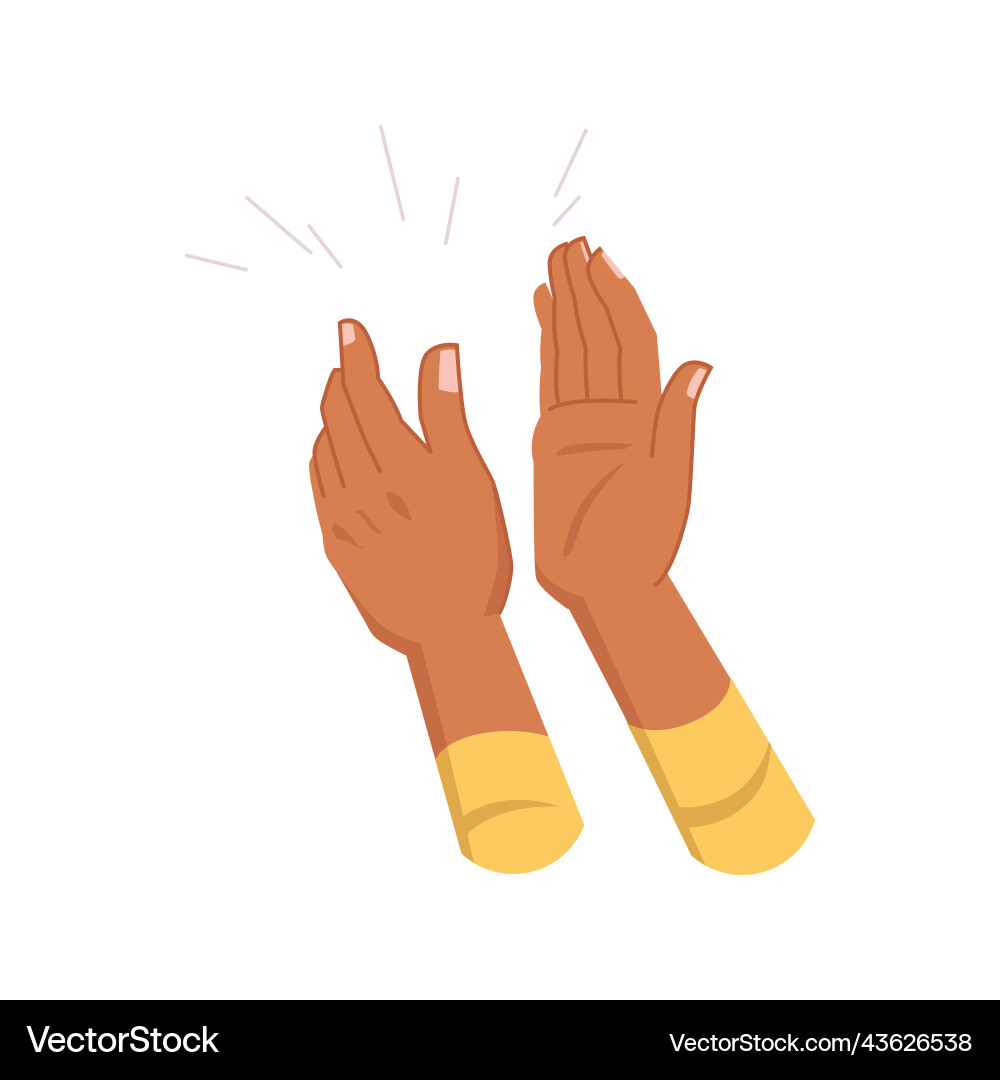 Applauding people clapping hands Royalty Free Vector Image