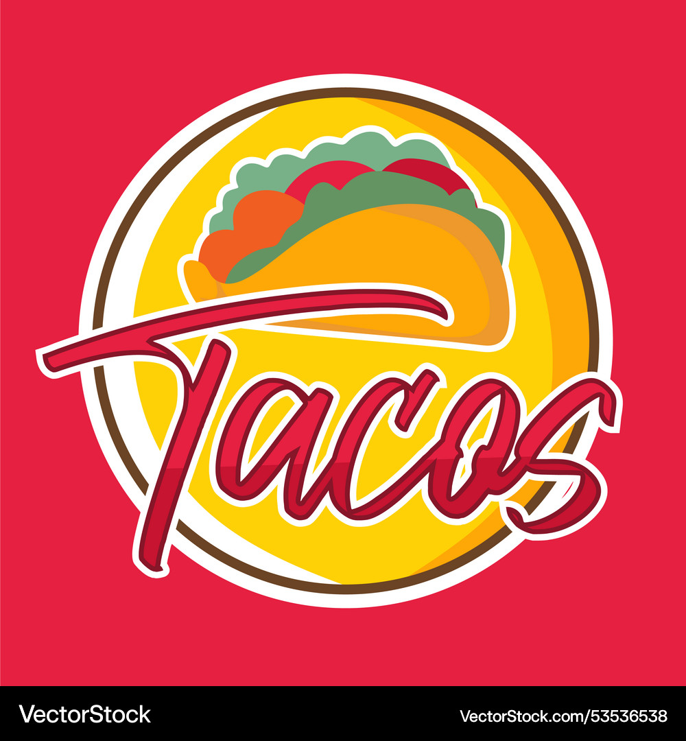 Happy taco day with a delicious Royalty Free Vector Image