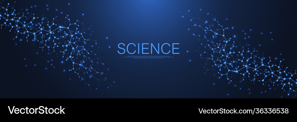 Molecular abstract structure and genetic Vector Image