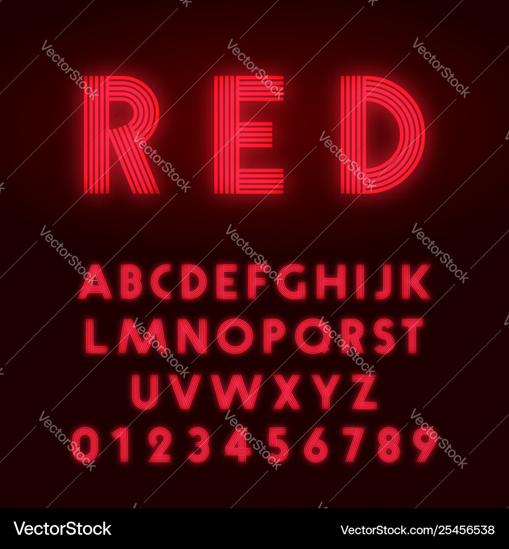 Neon Letters Red Vector Images (over 8,300)