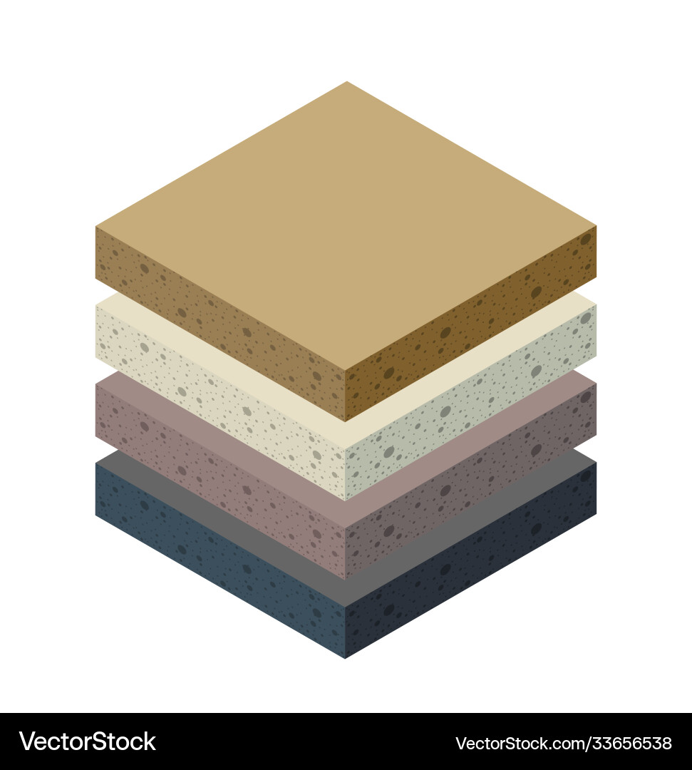 Soil layers geological and underground beneath Vector Image