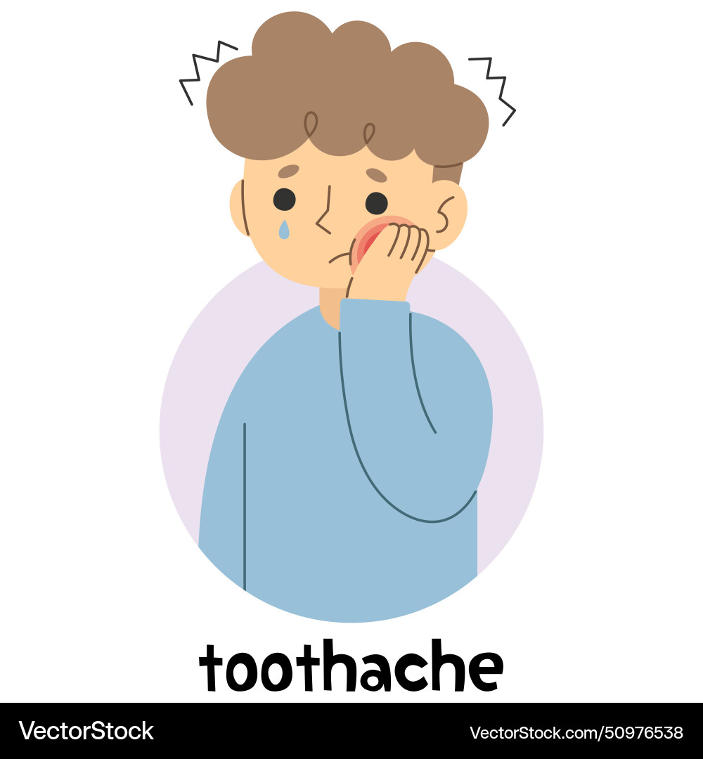 Toothache 3 Royalty Free Vector Image - VectorStock