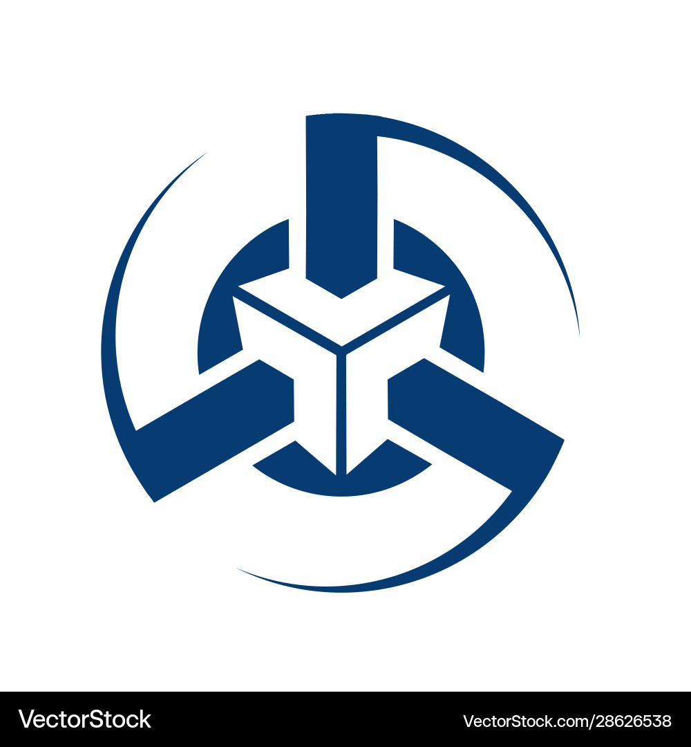 Triangle logo template Royalty Free Vector Image