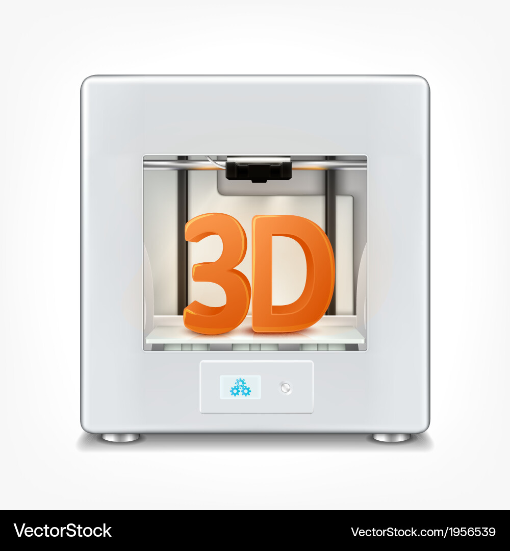 3d printer Royalty Free Vector Image - VectorStock