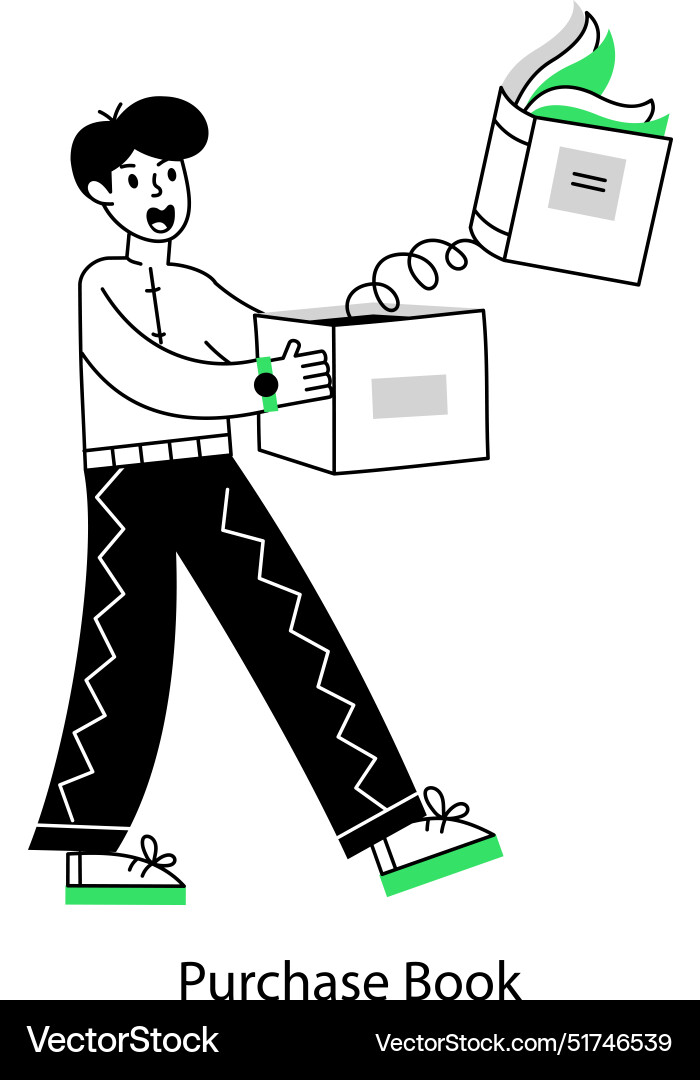 A scalable outline mini of purchase b Royalty Free Vector