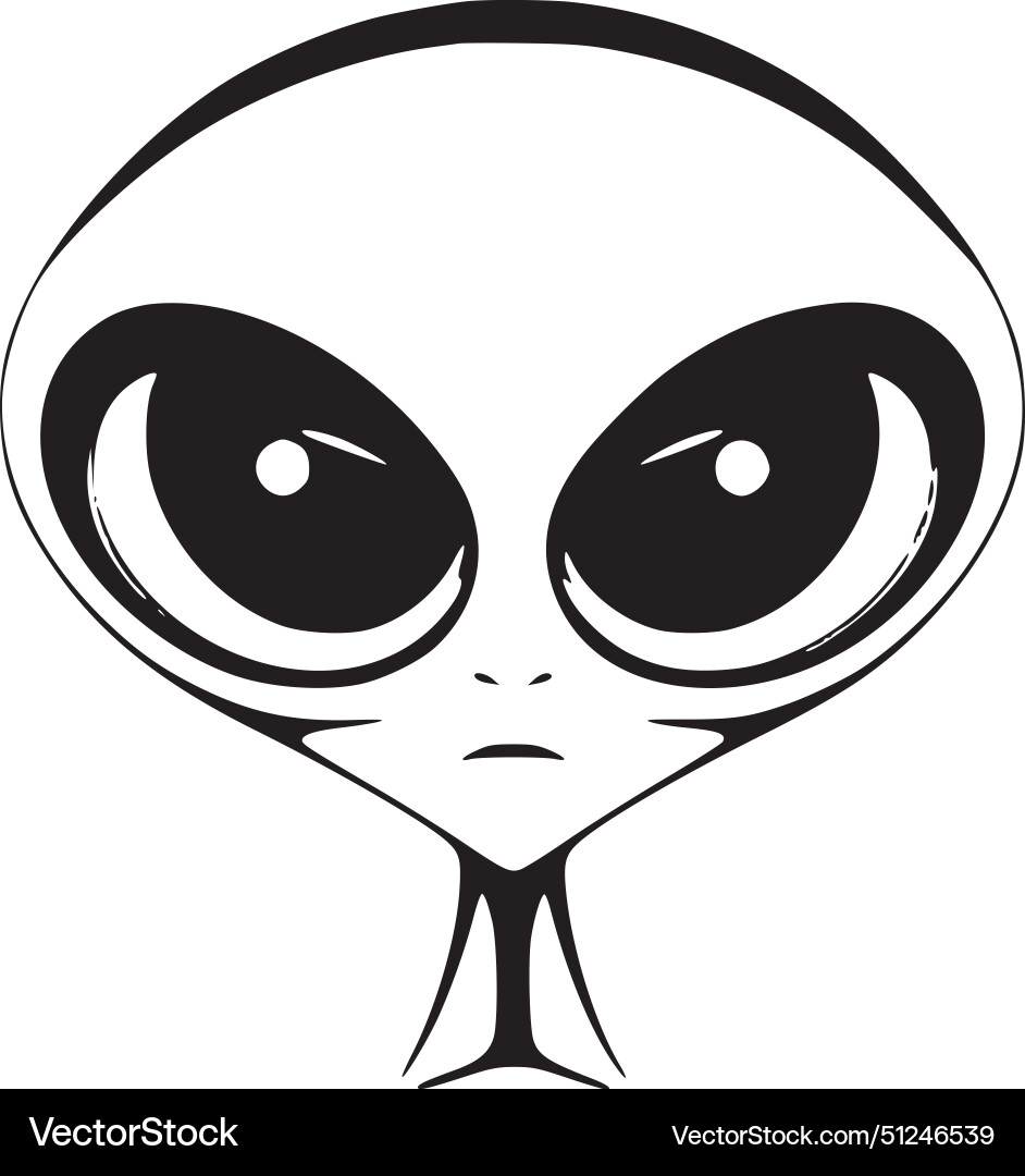 Alien - high quality logo ideal for t-shirt Vector Image