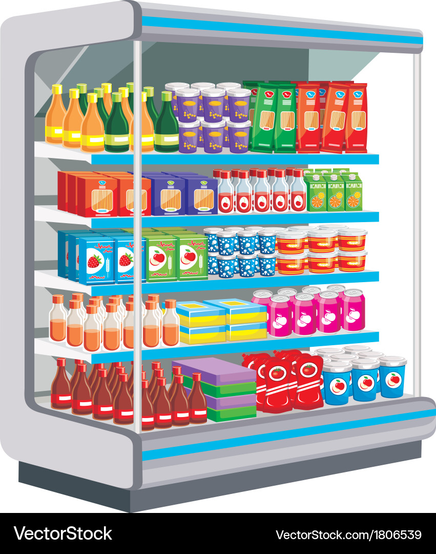 Dairy Products Display Royalty Free Vector Image