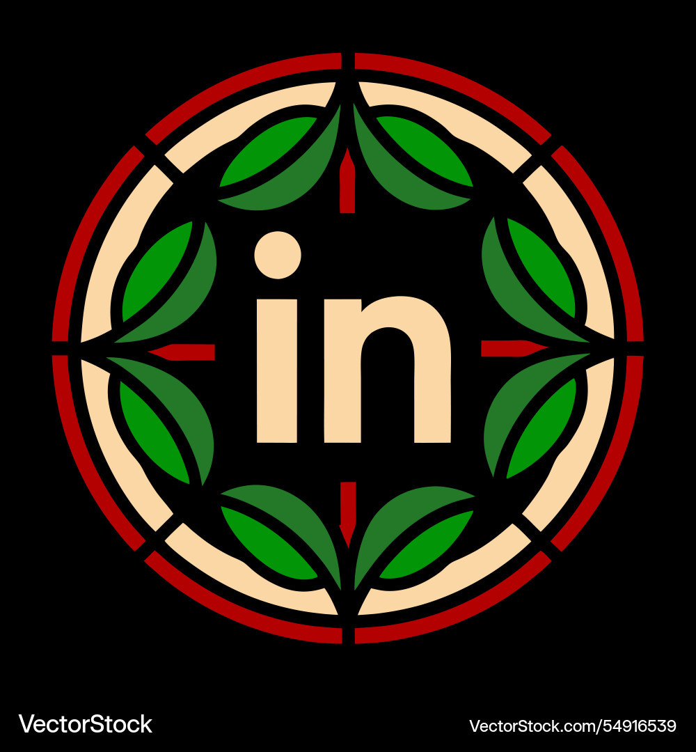 Linkedin logo icon art design for website Vector Image