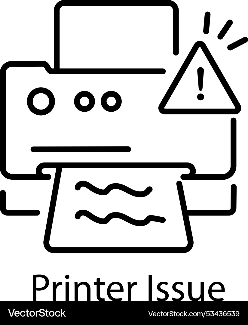 Printer issue Royalty Free Vector Image - VectorStock