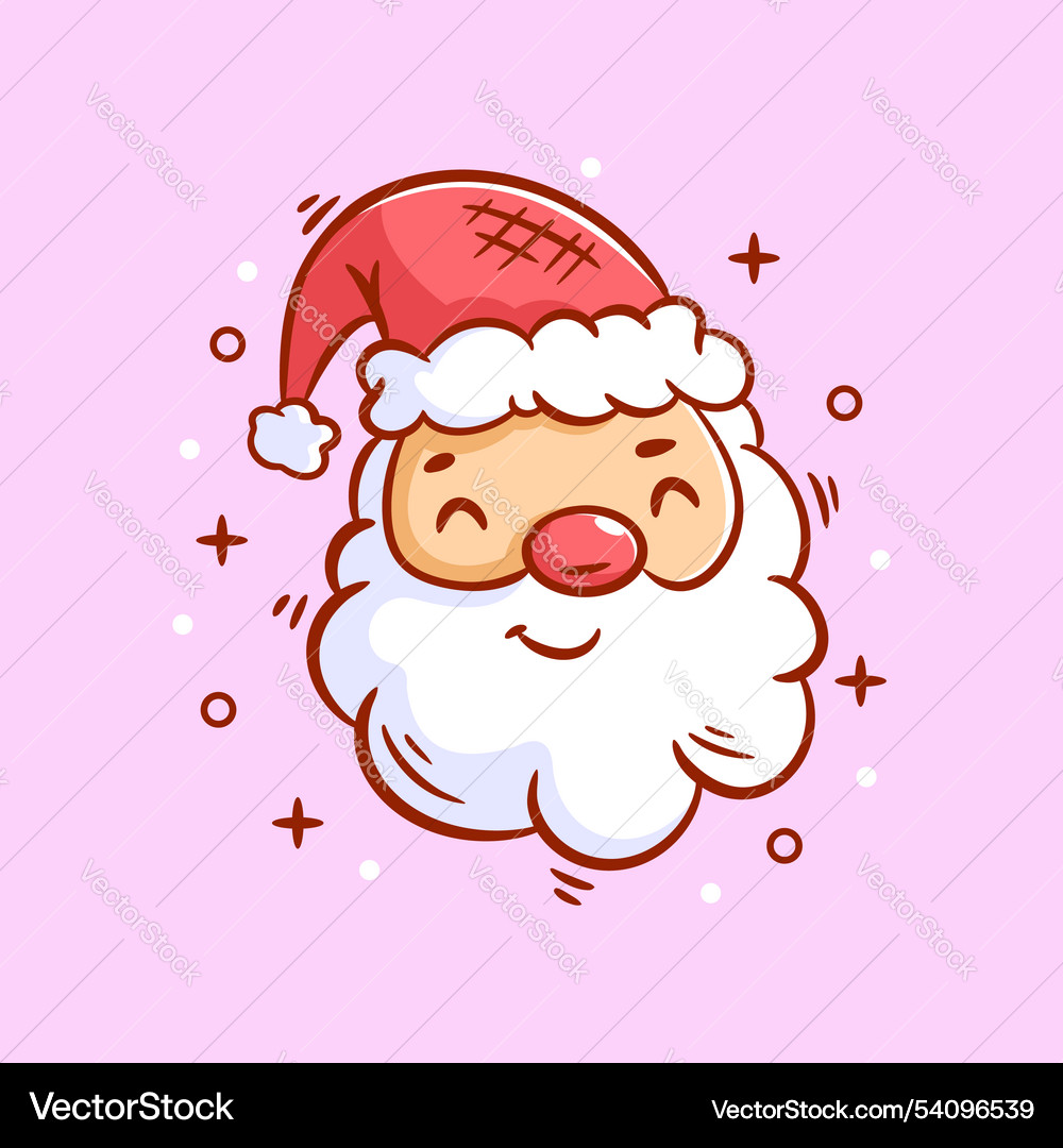 Santa head design for christmas Royalty Free Vector Image