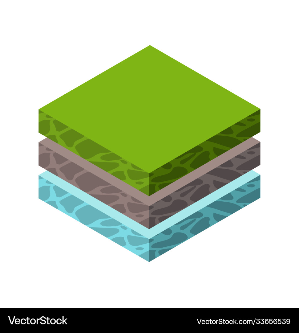 Soil layers geological and underground beneath Vector Image