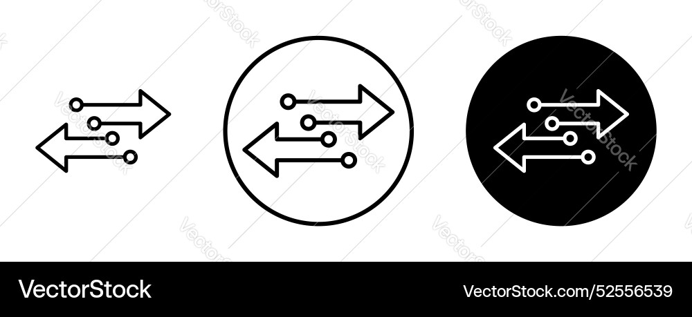 Transfer-Symbol auf weißem Hintergrund Lizenzfreier Vektor