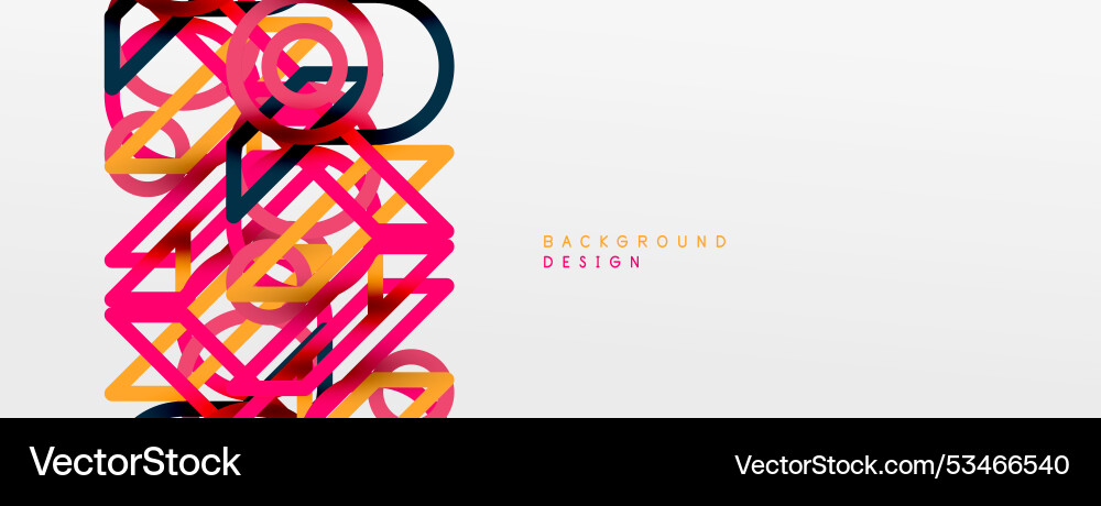 Abstract background - colorful circle lines Vector Image