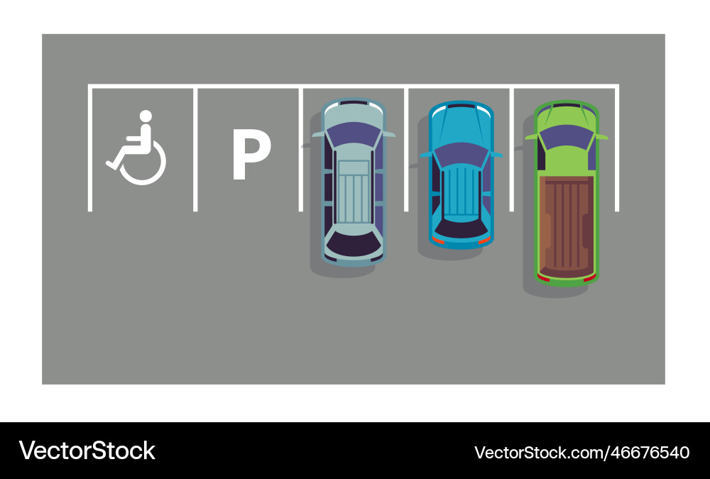 Accessible Parking Spaces Sign Royalty Free Vector Image