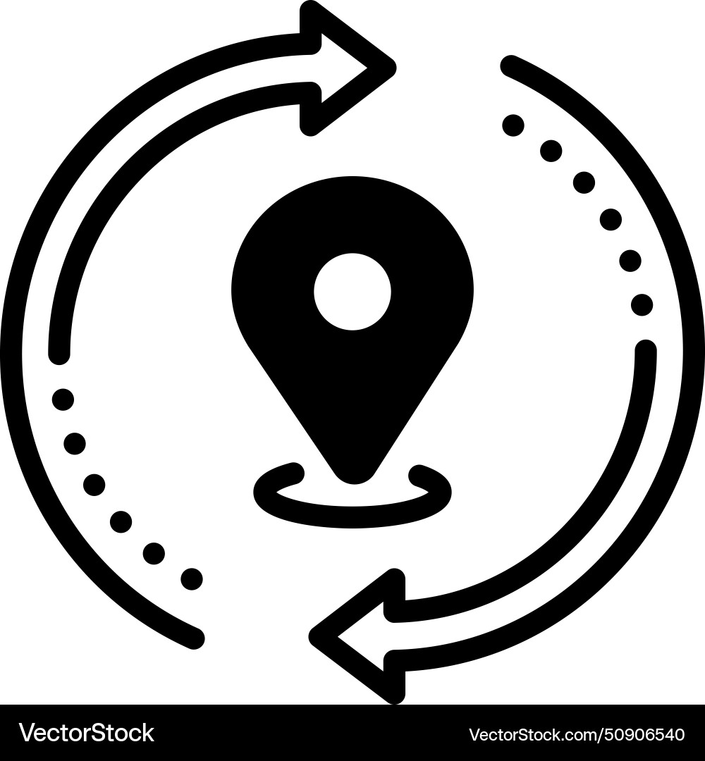 Change location Royalty Free Vector Image - VectorStock
