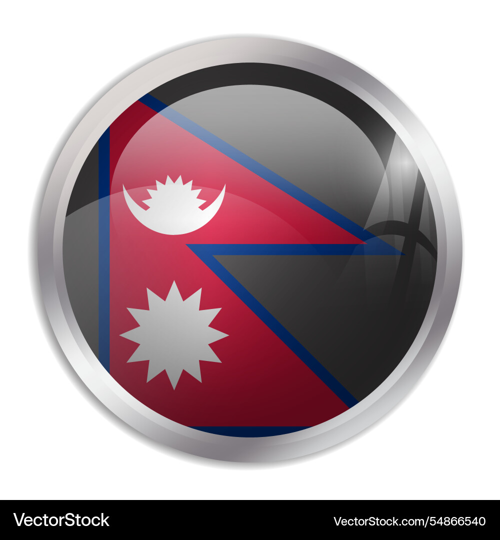 Circle flag of nepal Royalty Free Vector Image