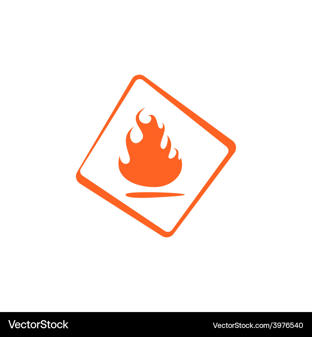 Flammable Sign Royalty Free Vector Image - VectorStock