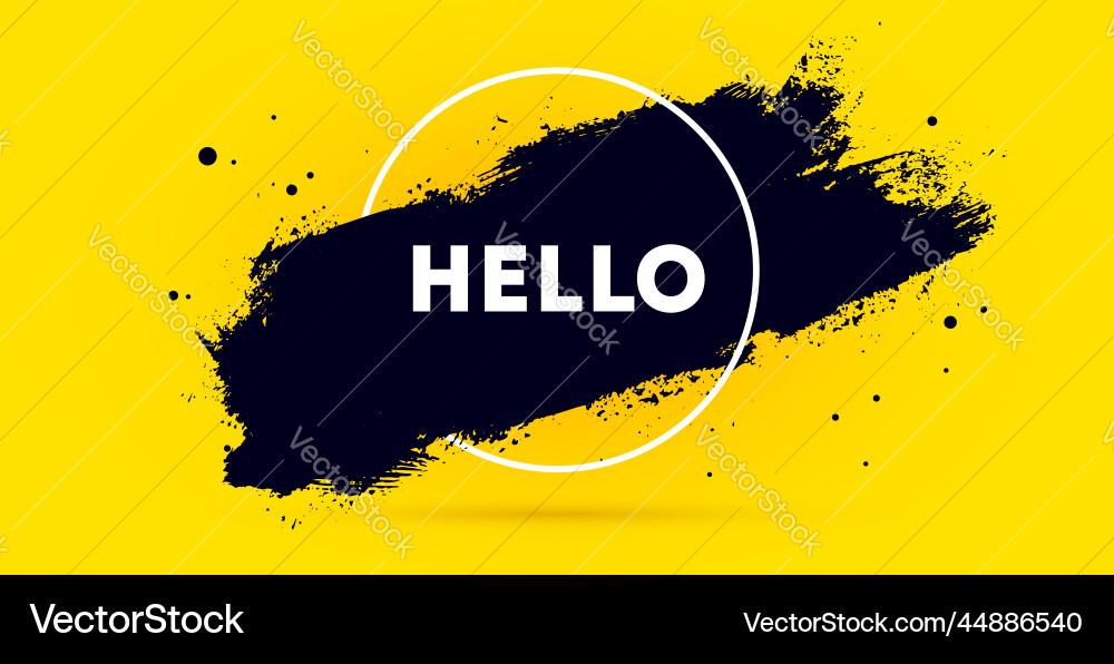 Hello banner speech bubble Royalty Free Vector Image